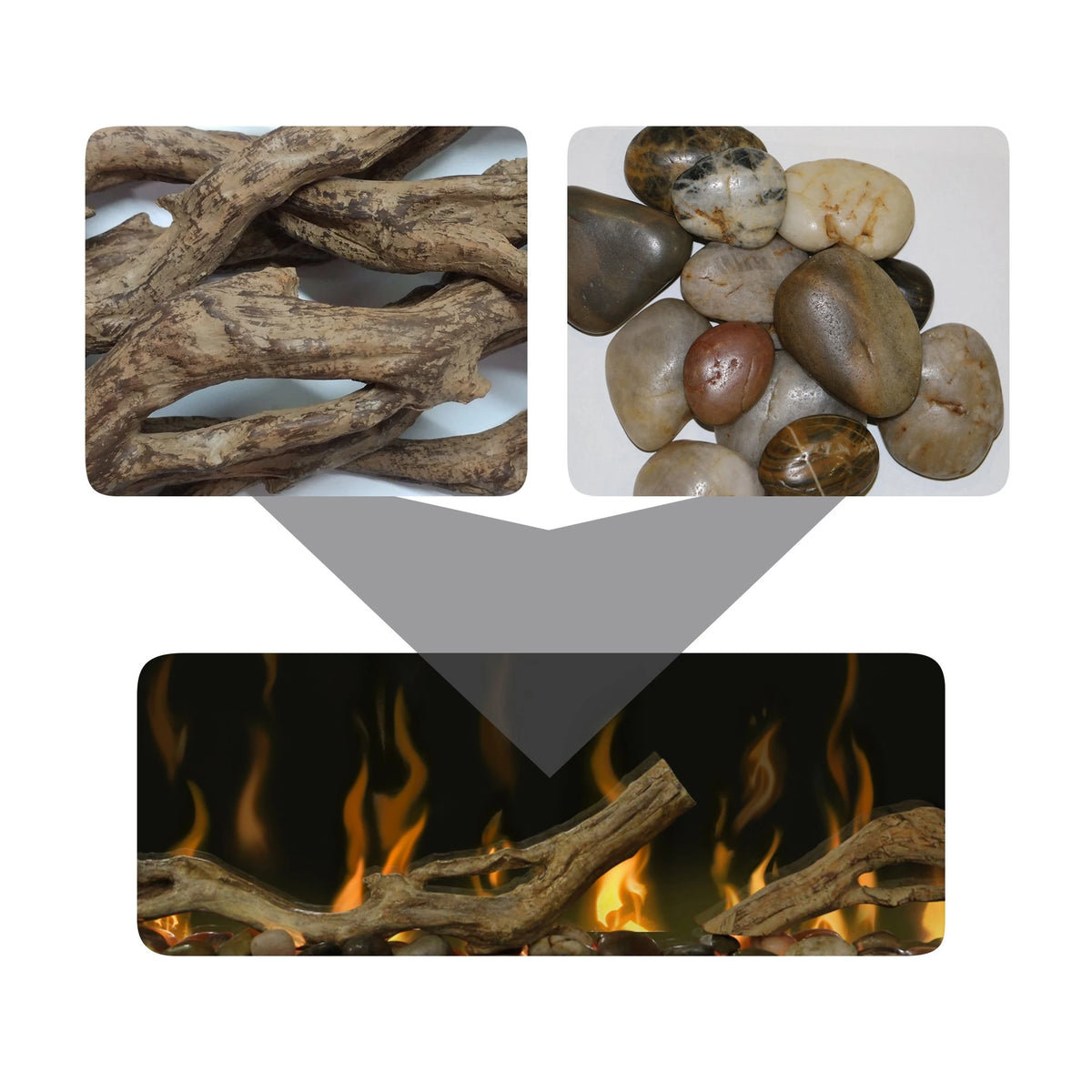 Dimplex Driftwood & River Rock Accessory Kit | Buy at GW STORE — GW Store